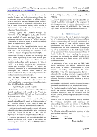 Perception, Awareness, Acceptance and understanding of NEUST-sic ...