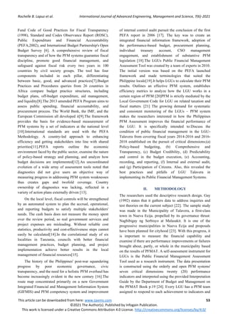Effectiveness of the Public Financial Management Assessment Tool or ...