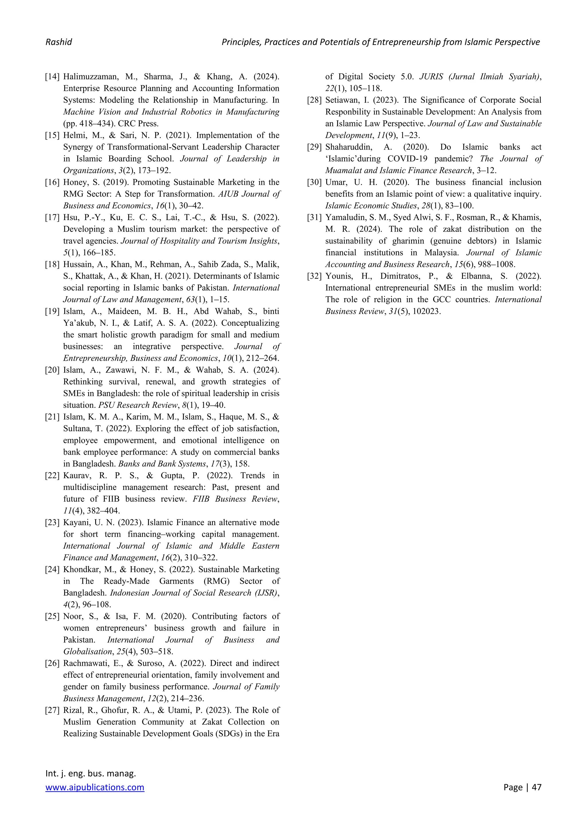 Principles, Practices and Potentials of Entrepreneurship from Islamic ...