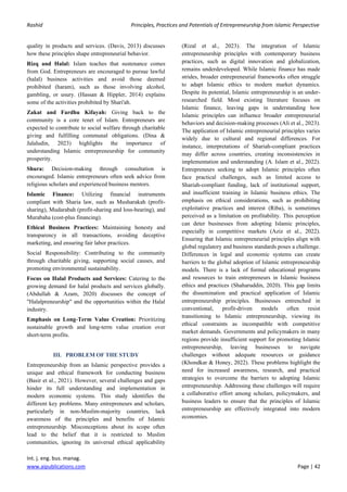 Principles, Practices and Potentials of Entrepreneurship from Islamic ...