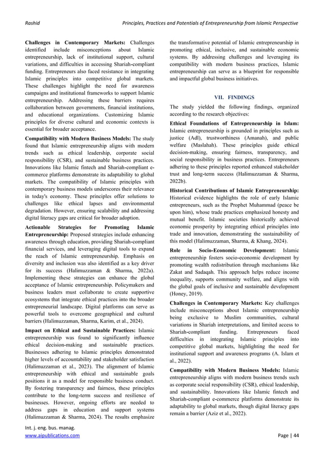 Principles, Practices and Potentials of Entrepreneurship from Islamic ...