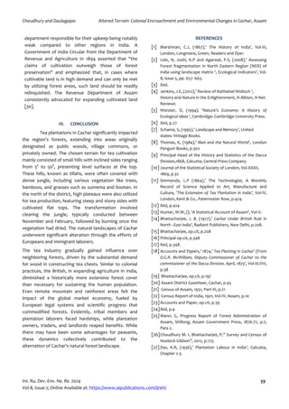 Altered Terrain: Colonial Encroachment and Environmental Changes in Cachar, Assam | PDF