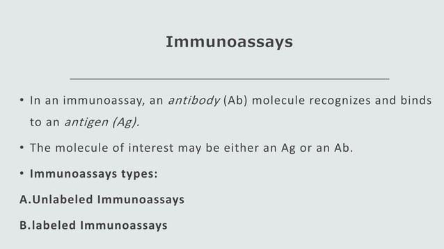 6_Immunoassays.pdfImmunoassays unlabeled techniques | PPT