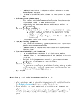 6 important guidelines for paper presentation conference 2023 | IFERP | PDF