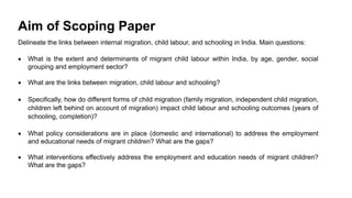 Scoping the linkages between internal migration, child labour ...