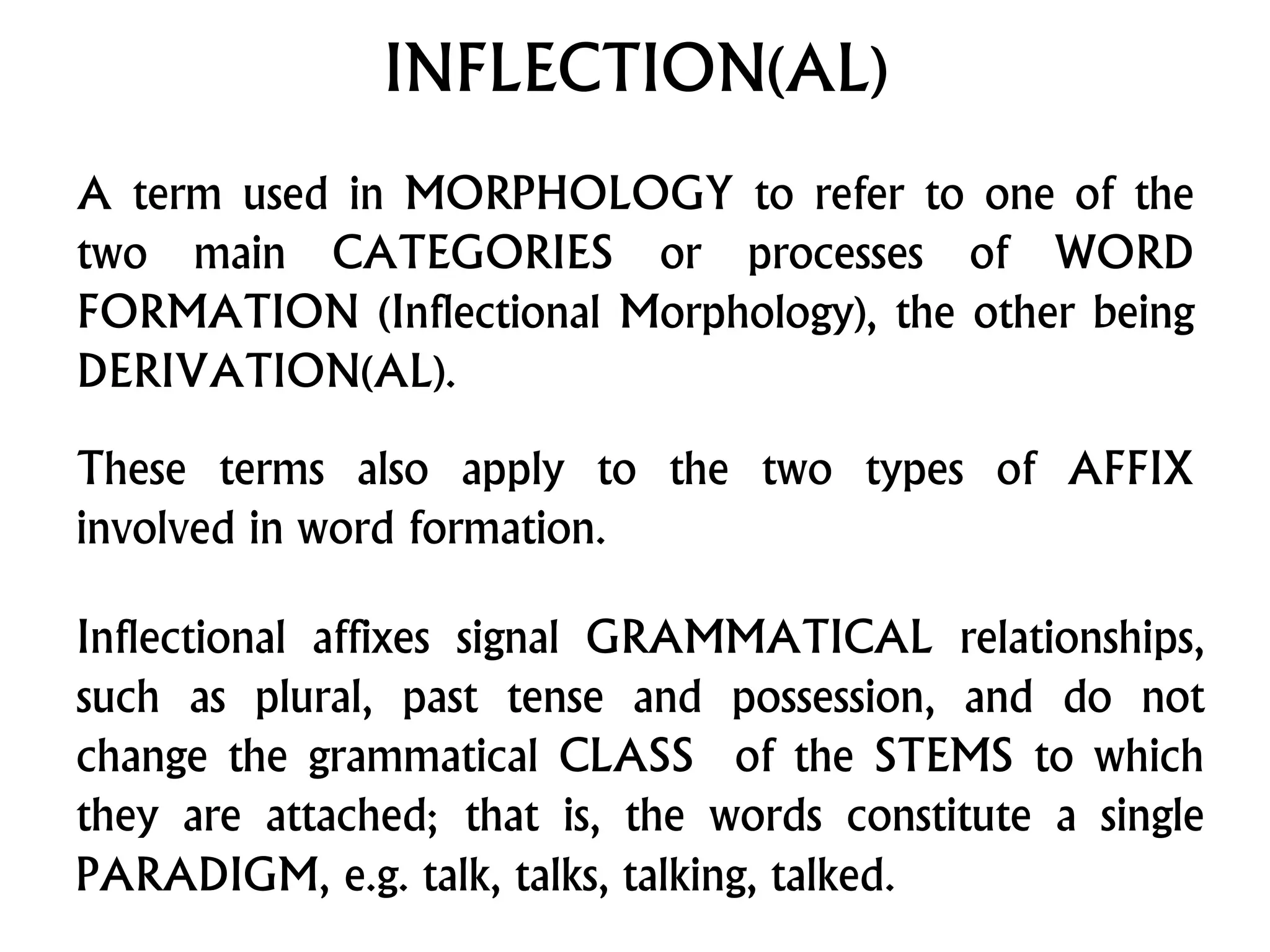 6 inflectional vs derivational | PDF