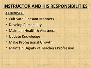 Instructor responsibilities | PPT