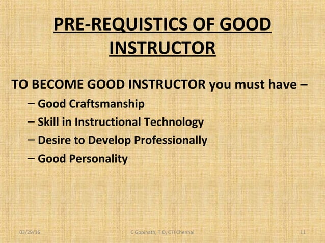 Instructor responsibilities | PPT