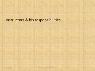 Instructor responsibilities | PPT