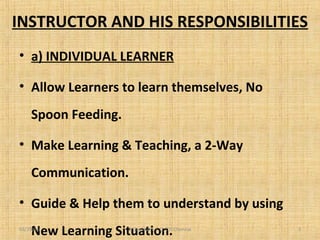 Instructor responsibilities | PPT
