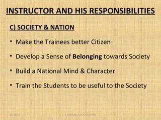 Instructor responsibilities | PPT