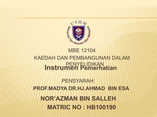 6 instrumen pemerhatian nor'azman | PPTX