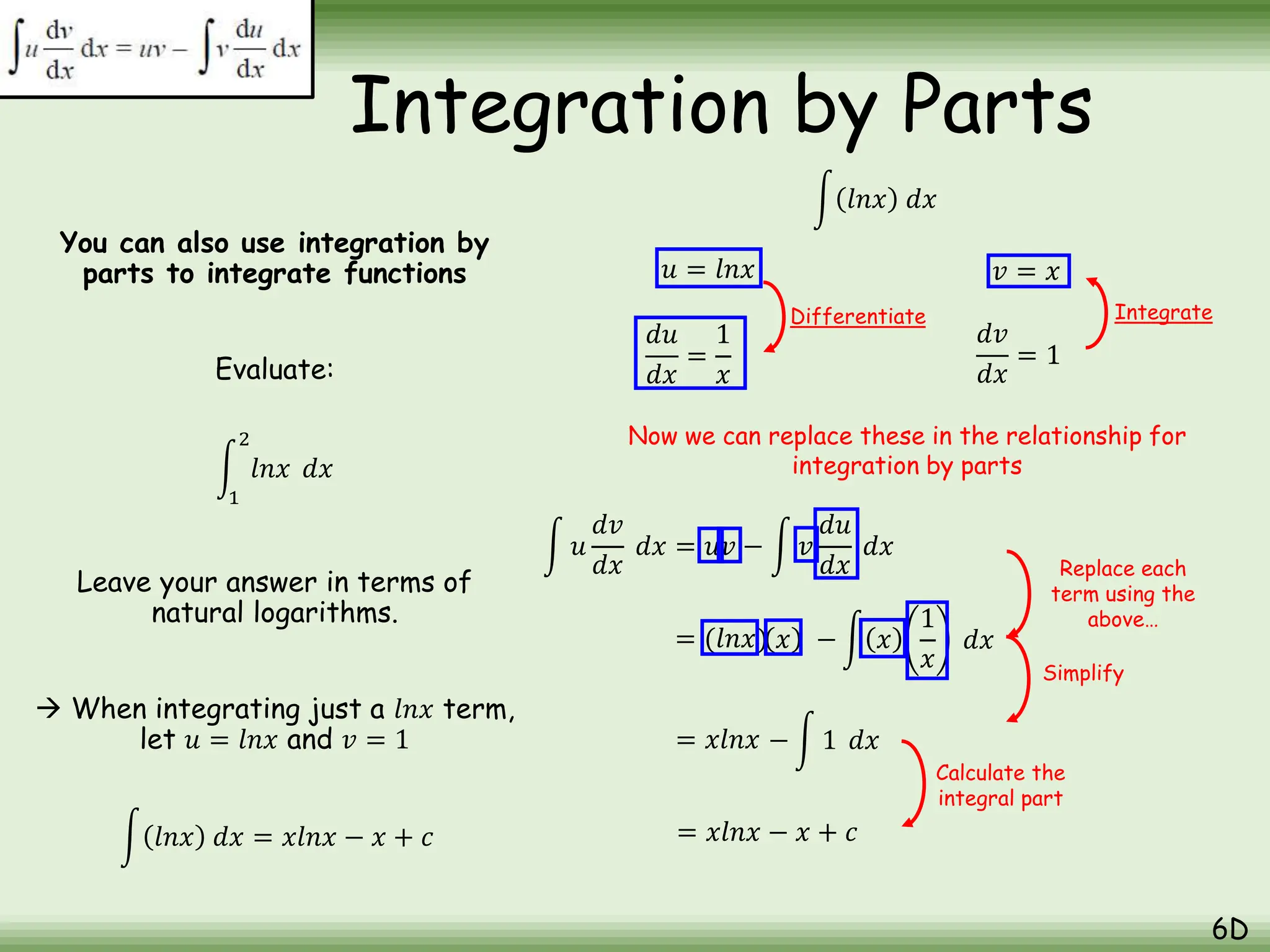 IAL Edexcel Pure 4 Integration topic 6.pptx | Physics | Science