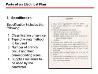 6) Interpret Electrical plan Electrical Installation and Maintenance | PPTX