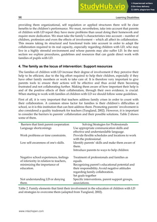 6 Interventions In Specific Learning Disabilities Through Families | PDF