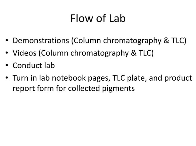 6 isolation of plant pigments using cc and tlc 5_dec2012 | PPTX