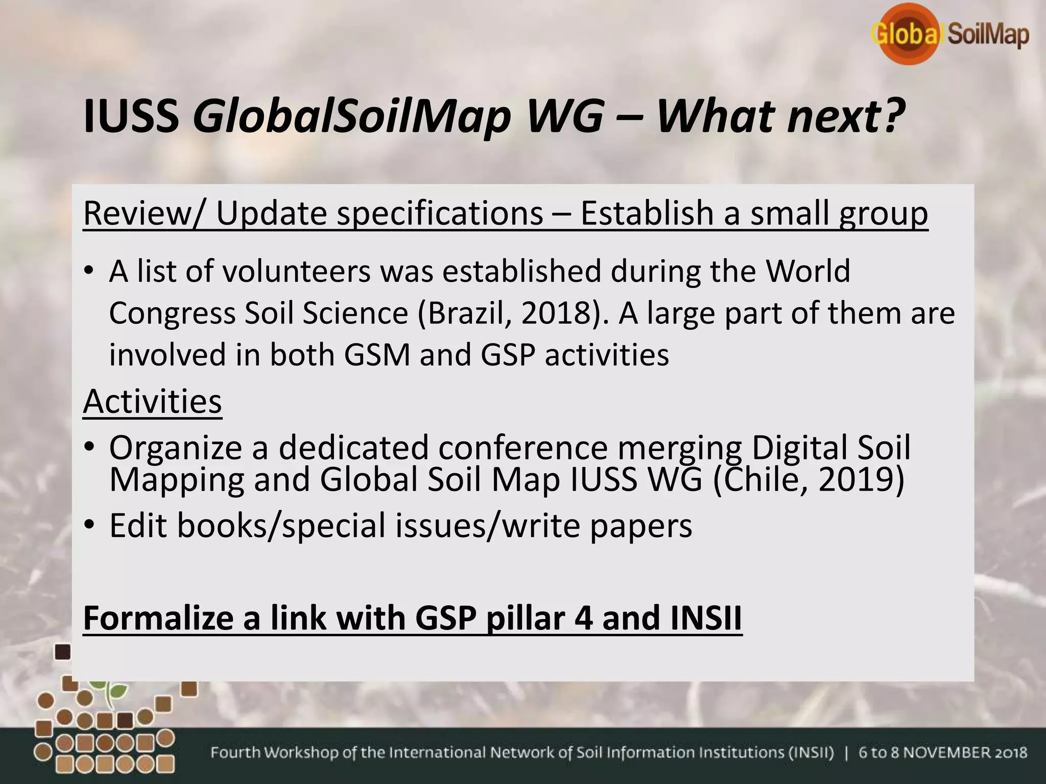 ITEM 5. IUSS WG Global Soil Map & GloSIS Fine Resolution Soil Grid ...