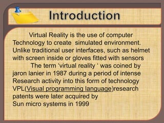 Virtual Reality Presentation BY BMS B | PPT