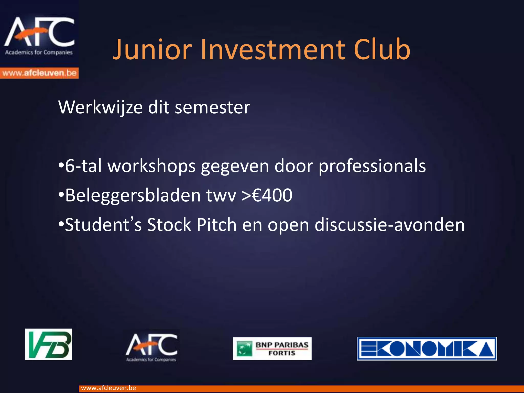 Junior Investment Club | PPTX