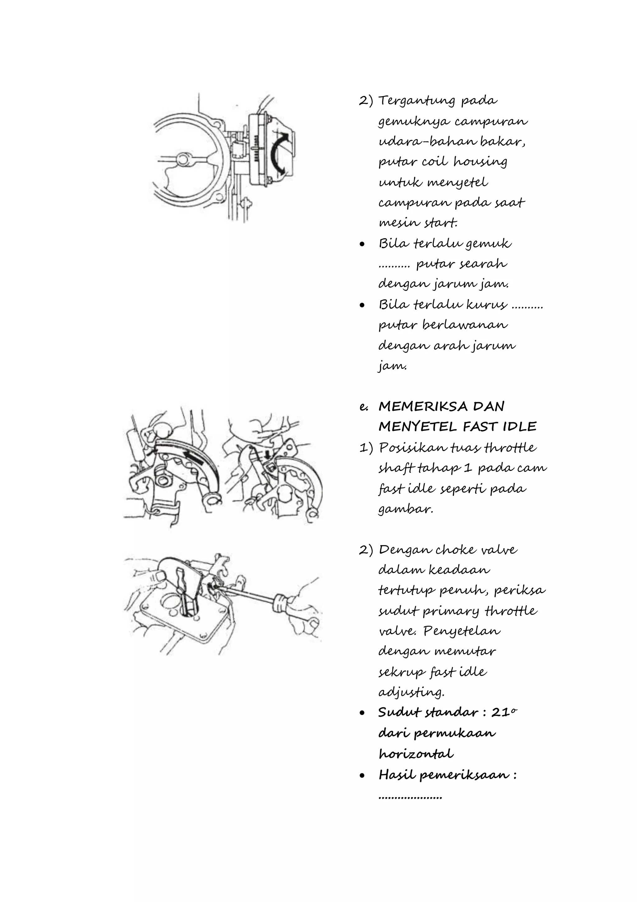Jobsheet Overhaul Karburator | DOCX