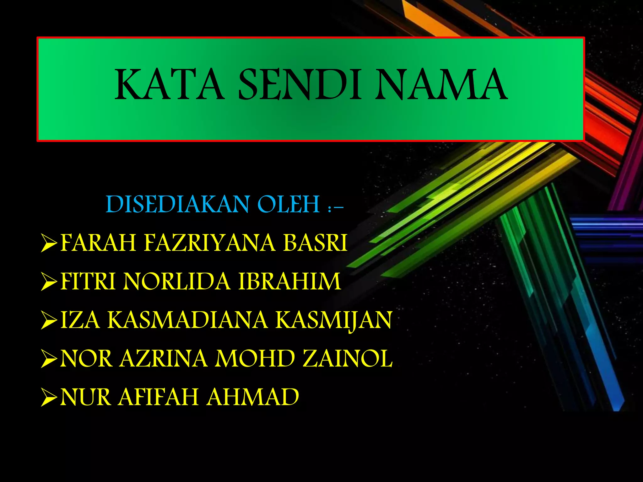 6 kata sendi nama | PPTX