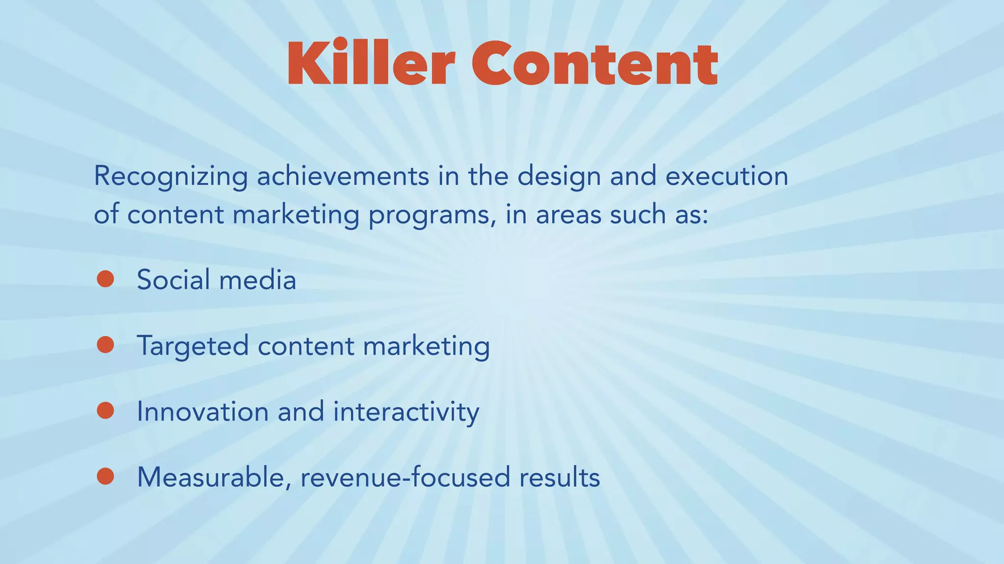 2nd Annual Killer Content Awards: Honoring The World's Best B2B Content ...