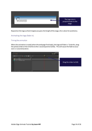Create an Animated Navigation Bar - Edge Animate Tutorial | PDF
