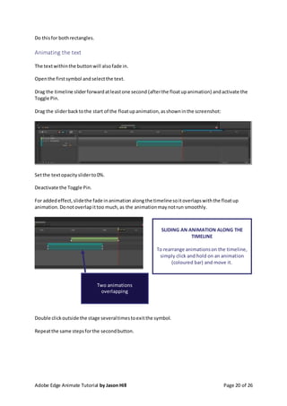 Create an Animated Navigation Bar - Edge Animate Tutorial | PDF