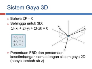 [6] kesetimbangan partikel & fbd | PPTX