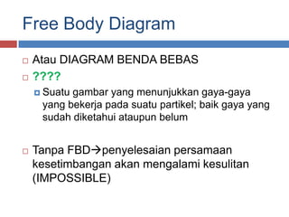 [6] kesetimbangan partikel & fbd | PPTX
