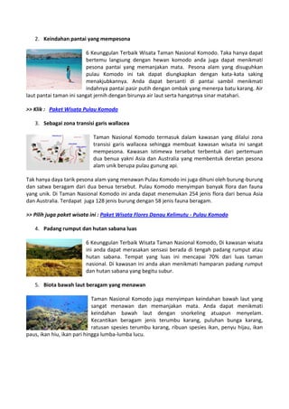 6 keunggulan terbaik wisata taman nasional komodo | PDF