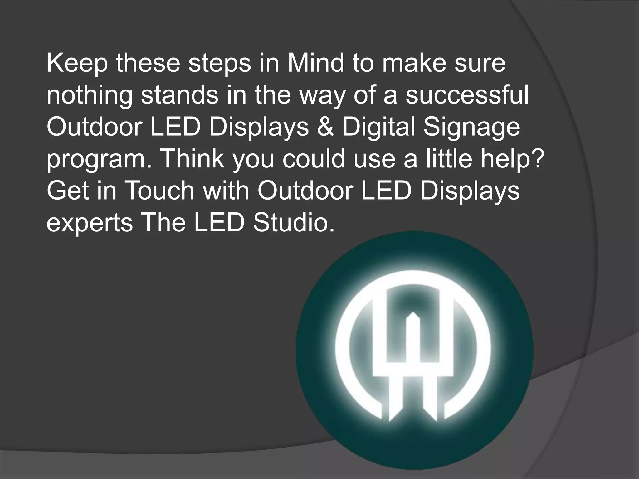 6 Key Requirements for Successful Outdoor LED Displays & Signage | PPTX | Outdoor Decorating ...