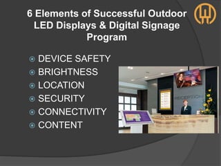 6 Key Requirements for Successful Outdoor LED Displays & Signage | PPTX ...