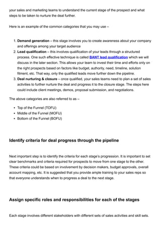 6 Key Steps For a Successful Pipeline Management Process | PDF | Sales ...