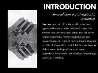 6 Steps For A Successful Workshop | PDF