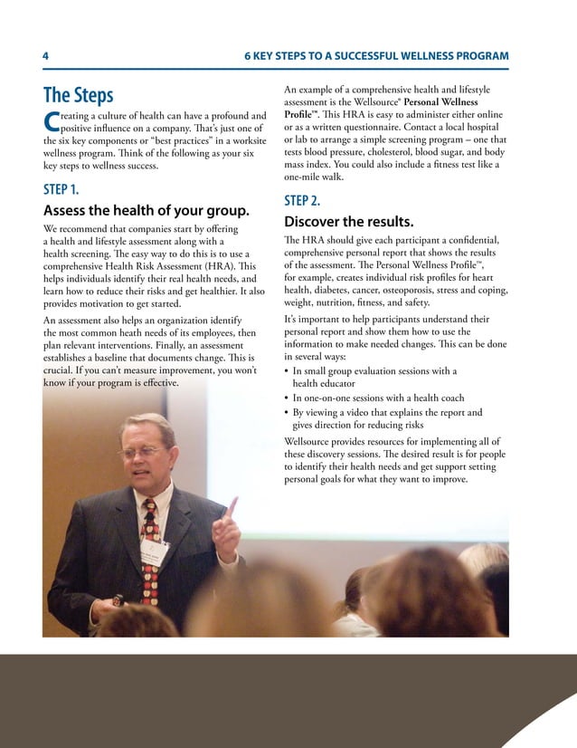 6 Key Steps to a Successful Wellness Program | PDF