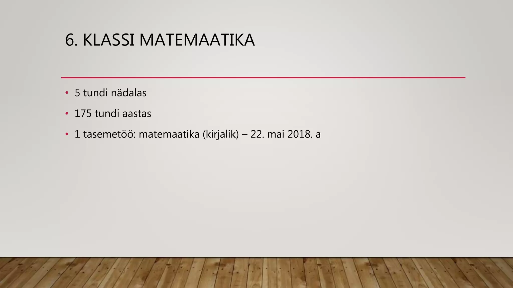 6 klass 1 tund | PPT