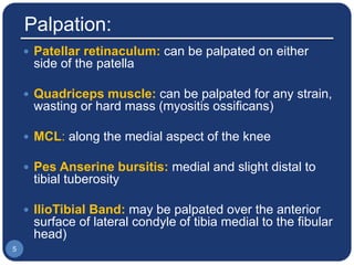6 knee joint palpation | PPT