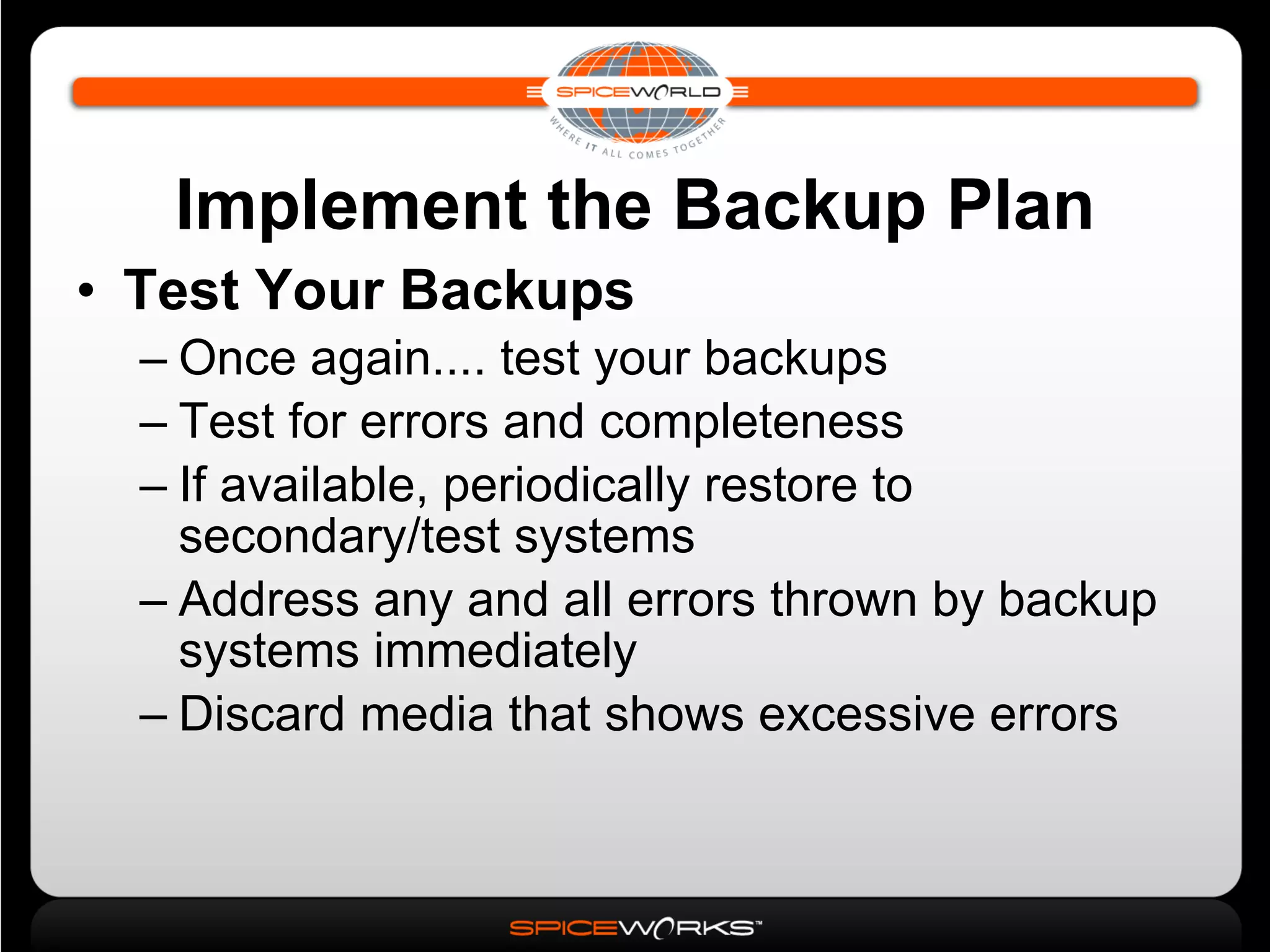Disaster Recovery & Data Backup Strategies | PPT