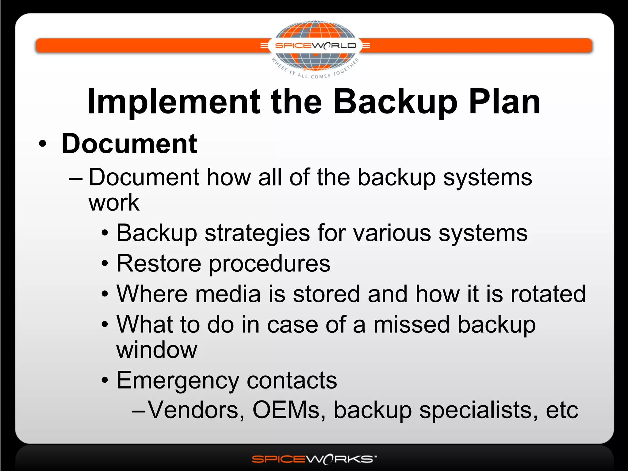 Disaster Recovery & Data Backup Strategies | PPT