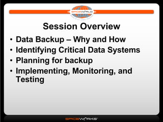 Disaster Recovery & Data Backup Strategies | PPT