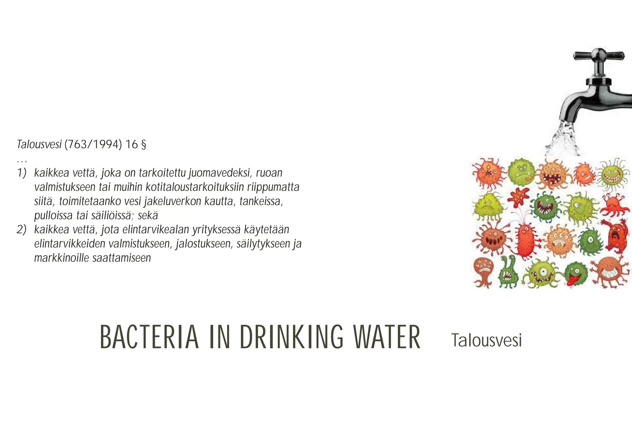 Bacteria in Drinking water | PDF
