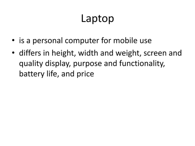 6 laptop basics | PPTX | Laptops | Computing