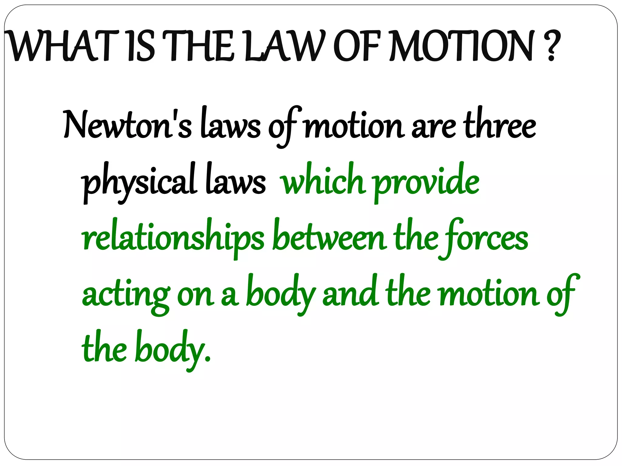 laws of motion | PPSX