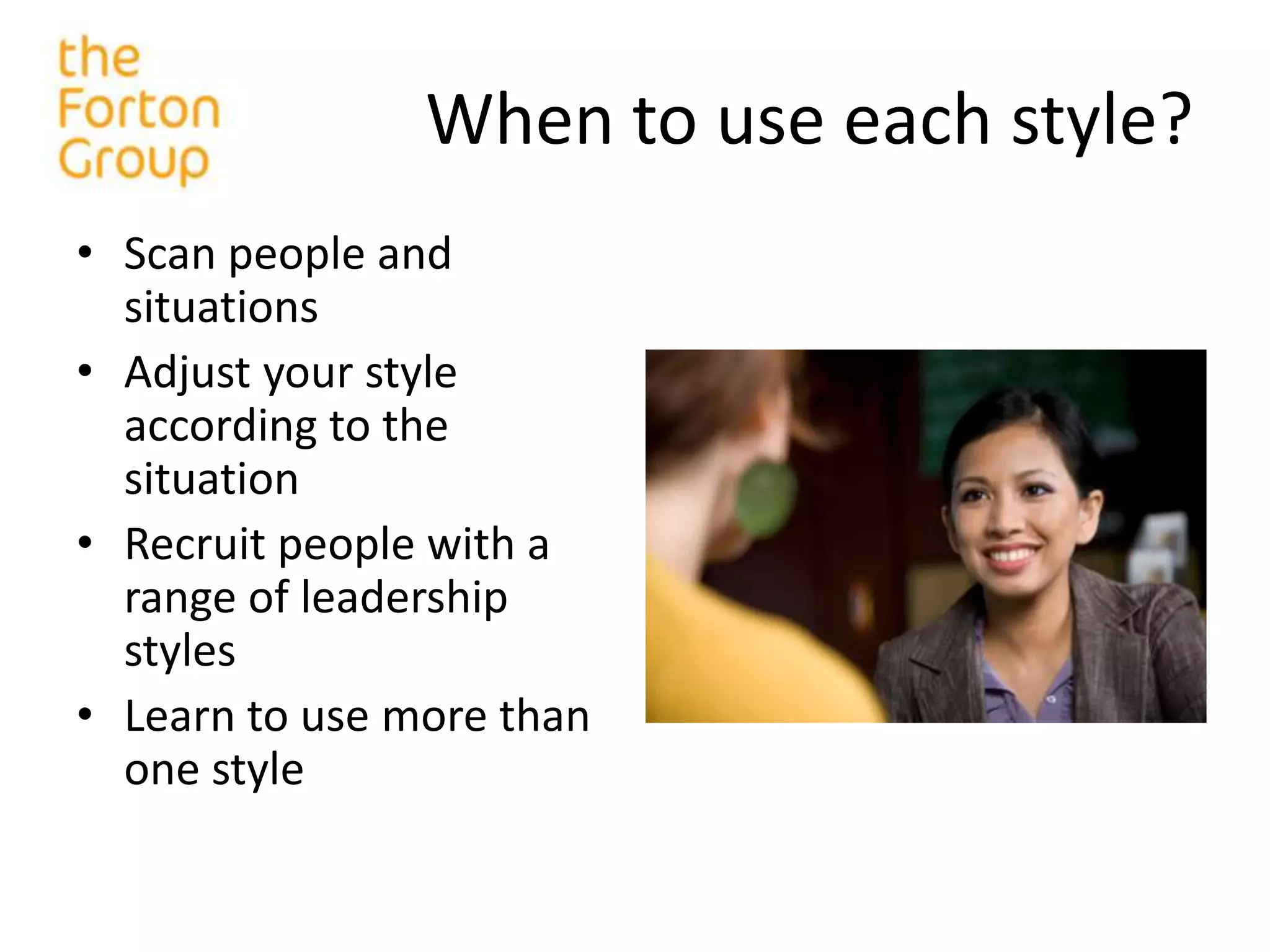 Summary of the 6 Goleman leadership styles | PPTX