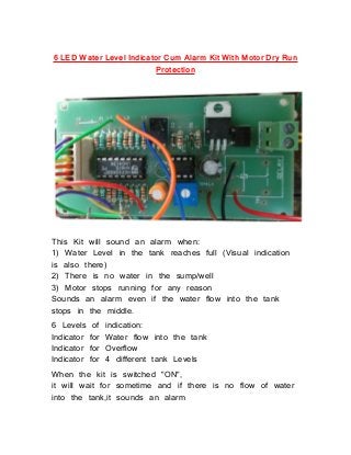 6 led water level indicator circuit with alarm | PDF