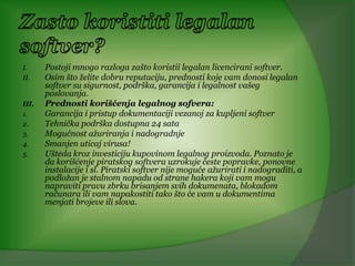 Legalni i piratski softver | PPT