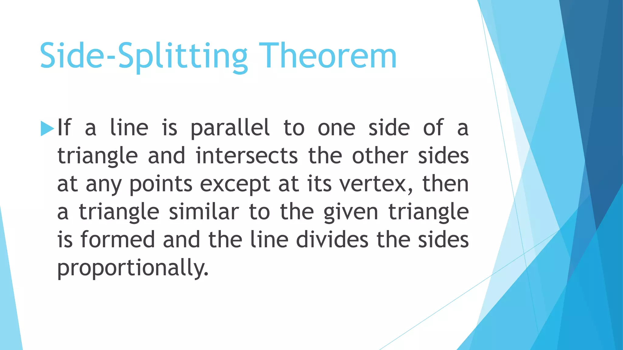 6 lesson 4 proportionality in triangles | PPTX