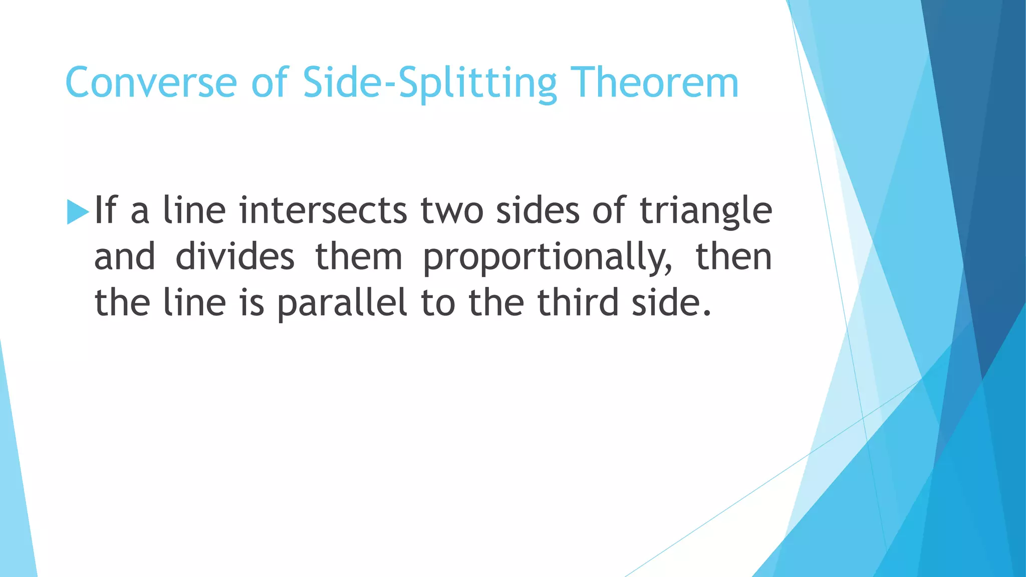 6 lesson 4 proportionality in triangles | PPTX