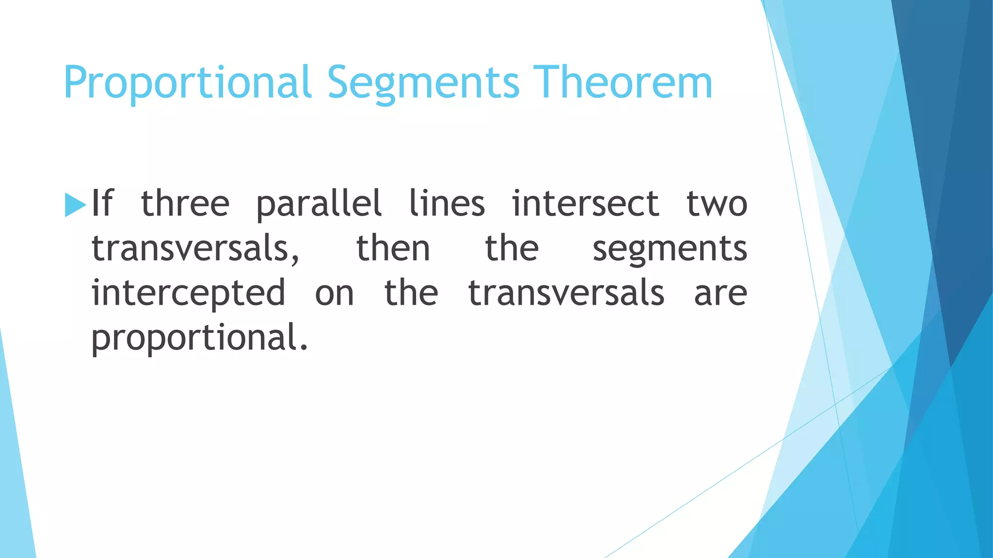 6 lesson 4 proportionality in triangles | PPTX
